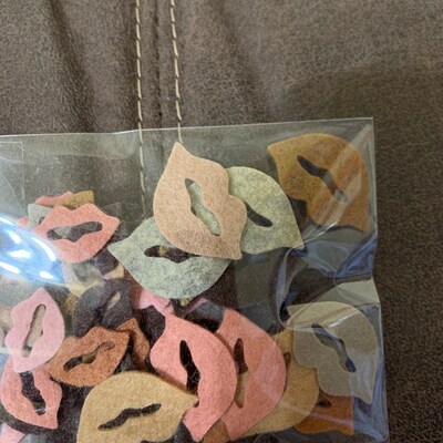 Wool Felt Lips Die Cuts 50 Total Shades of Browns & Nudes stock Photo ...