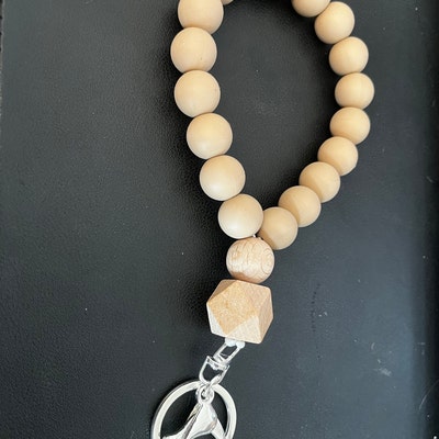 Boho Wristlet Keychain, Beaded Keychain Bracelet for Women, Cute Beaded ...