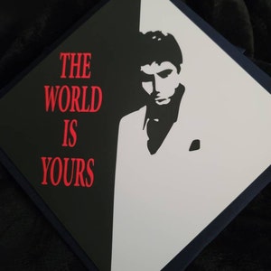Grad Cap Topper the World is Yours Scarface , Graduation Cap ...