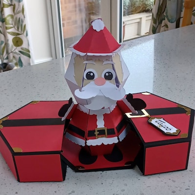 SANTA BOX Card SVG Instant Download Svg Project for Cricut, Scanncut ...