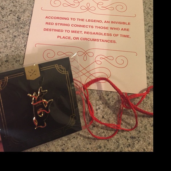 Red String of Fate Enamel Pin - Etsy