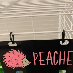 Personalized Hedgehog Name Plate / Hedgehog Sign / Cage Accessory ...