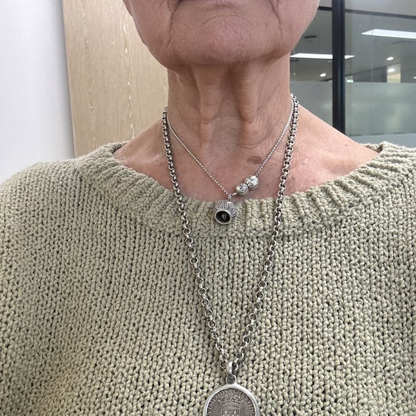 Old Coin Necklace, Silver European Coin Pendant Jewelry, Rolo Chain ...