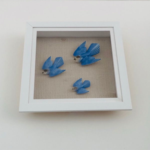 Rectangle White Wooden Shadow Deep Box Display Frame Choose Size Mount ...