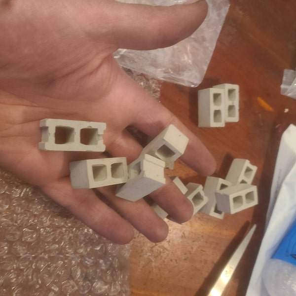 Mini Cinder Blocks Made of Cement - Premium Quality - 1:12 Scale ...