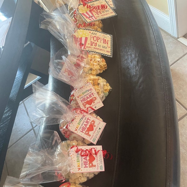 PRINTABLE Just POPPIN' BY to Say Happy Valentine's Day! Tag | Instant ...