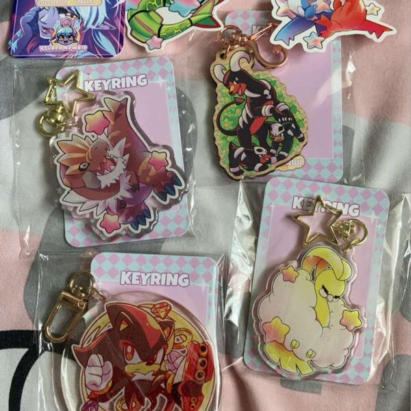 Sonic and Shadow Keyring - Etsy