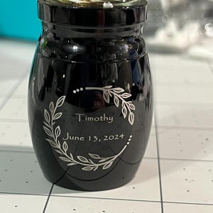 Personalized Hourglass Timer for Human Ashes, Customization Memorial ...
