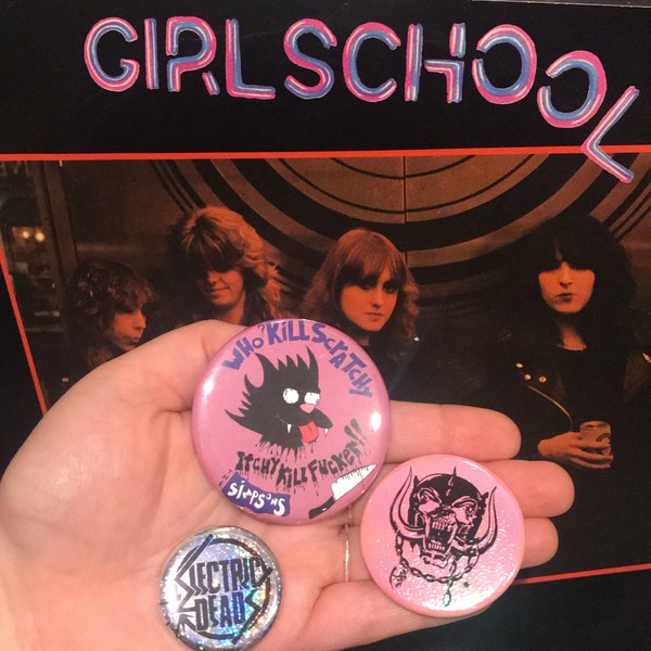 Shiny Post Punk/goth/new Wave Pins - Etsy