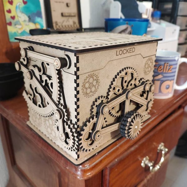 Mechanical Gearbox for Laser Cut / Gear Baul / Decorative Box for Laser ...