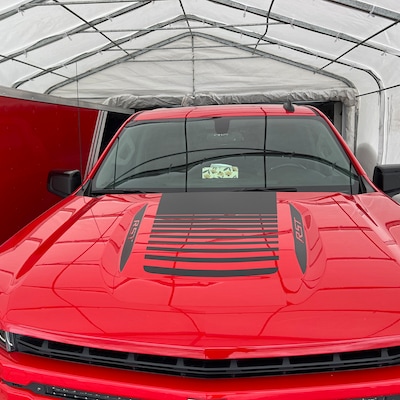 CHEVROLET SILVERADO HOOD Vinyl Decal Sticker Graphics Kit Fits Chevy ...