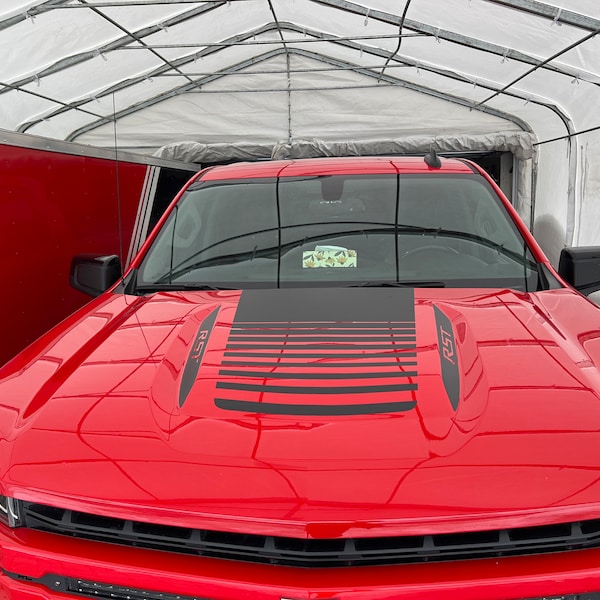 CHEVROLET SILVERADO HOOD Vinyl Decal Sticker Graphics Kit Fits Chevy ...