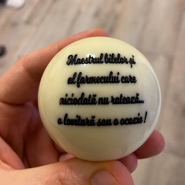 Personalized Cue Ball With Stand – Engraved Billiard Pool Cue Ball ...