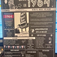 Back in 1964 Newspaper Poster Canvas, Vintage 60th Birthday Wall Art ...