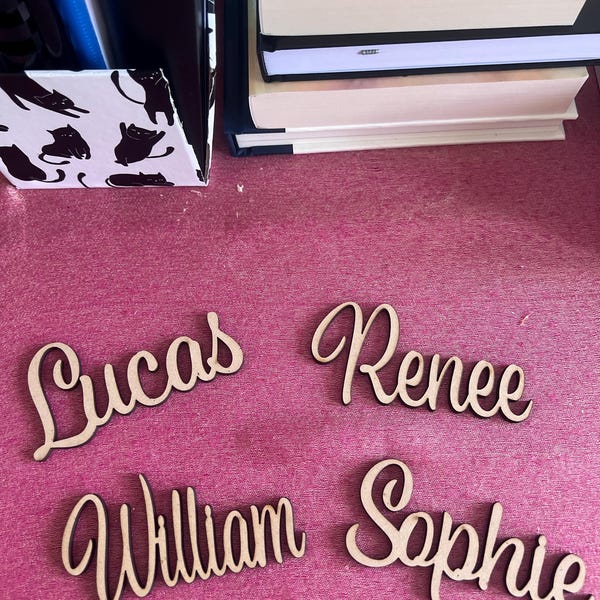 MDF Laser Cut Names | Wedding Place Names | Table Decoration - Etsy ...