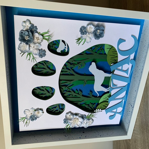 Staffordshire Bull Terrier Dog Breed Shadow Box SVG, 3d Papercut SVG ...