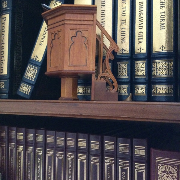 Pulpit for a Church or Court Walnut High Quality for Dollhouse ...