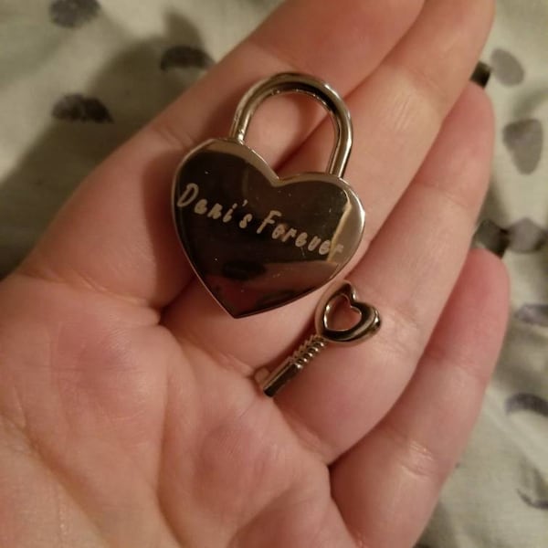 Custom Personalized Laser Engraved Heart-shaped Padlock With Key Set 30 ...