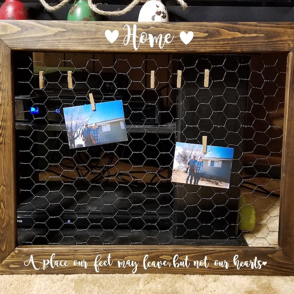 Chicken Wire Frame - Chicken Wire Picture Frame - Wire Frame - Rustic ...