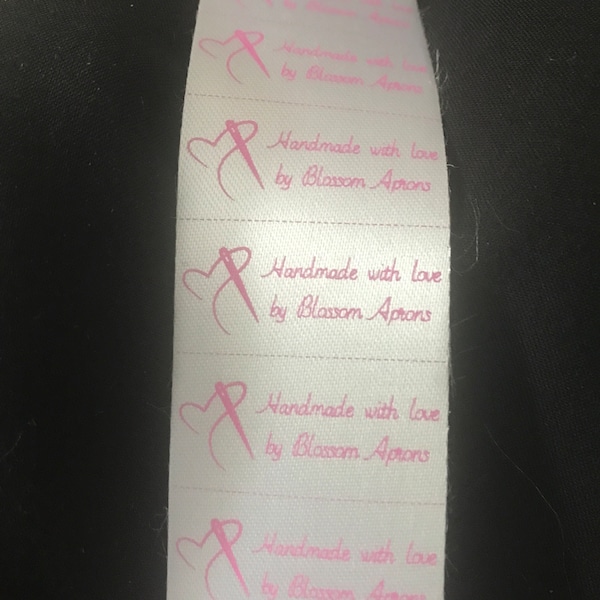 Qty 100 Iron on Labels Clothing Fabric Label Garment Tag Custom Name ...