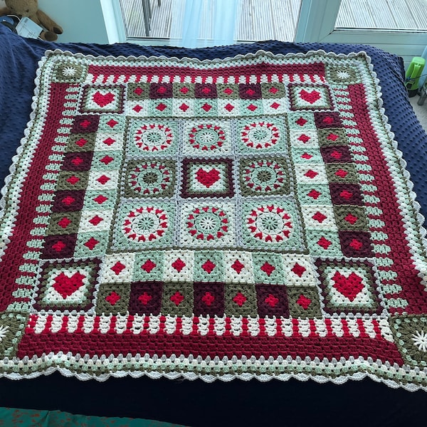 Persian Tiles Crochet Blanket Pattern & Yarn Pack: Marrakesh Colorway ...