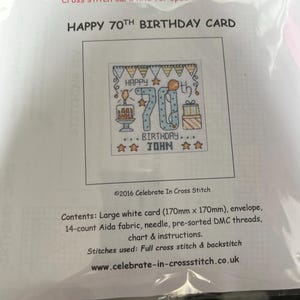 Happy 60th Birthday Cross Stitch Card Kit - Etsy UK
