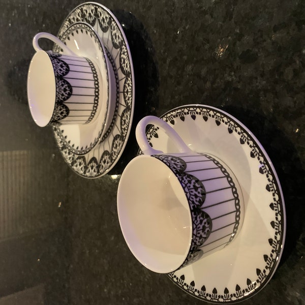 Side Plate: Sea Green Koru Design on Fine Bone China - Etsy