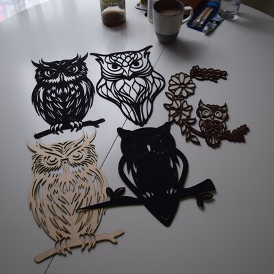 Cute Owl Multilayer Svg,laser Cut File,3d Layered DXF Laser Cut,owl ...