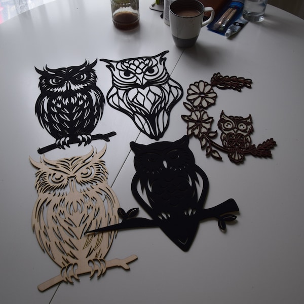 Cute Owl Multilayer Svg,laser Cut File,3d Layered DXF Laser Cut,owl ...