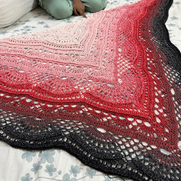 Ceylontea Shawl Crochet Pattern - Etsy UK