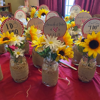 I Do BBQ Bridal Shower Centerpiece Sticks, Co-ed Wedding Shower Table ...