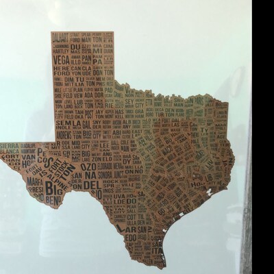 Texas Scratch off Travel Map by Mappinners - Etsy