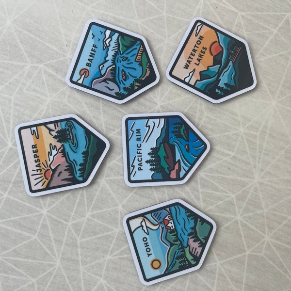 Canada National Park & District Stickers - Etsy