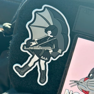 Bad Kitty Logo Sticker White From Bad Attitude Dept - Etsy