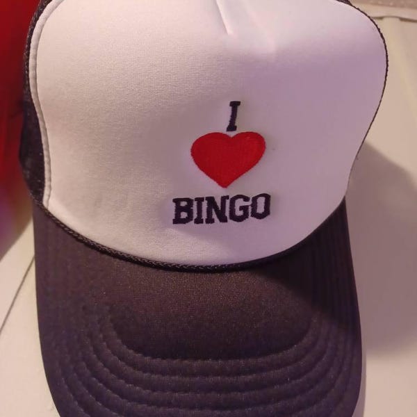 I Heart Bingo Embroidered Trucker Hat - FOB Inspired Pop Punk Cap - Etsy