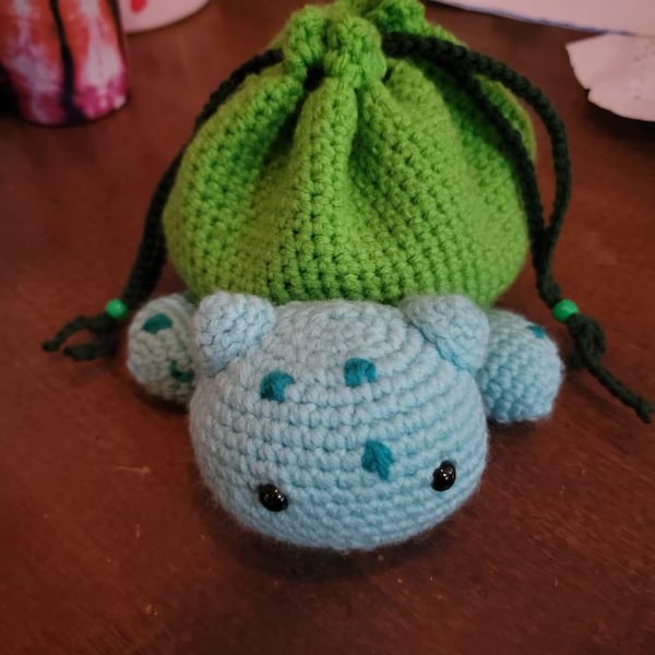 Crochet Pokemon Inspired Onion Frog Amigurumi Pattern: Fun Pouch PDF - Etsy