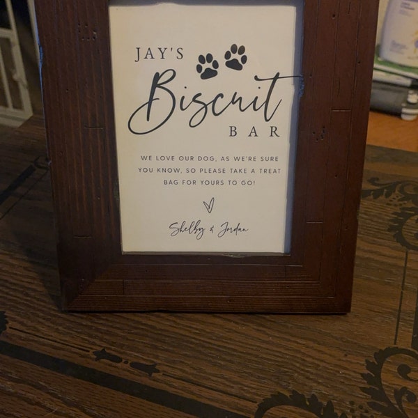 Biscuit Bar Sign, Dog Treat Favor Sign Template, Dog Biscuit Bar Sign ...