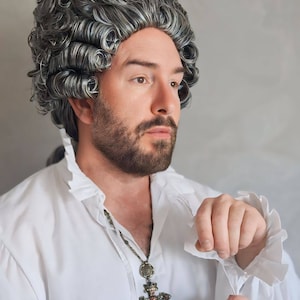 Authentic Gray Extra Long Period Luis XVI Wig Authentic Nobleman ...