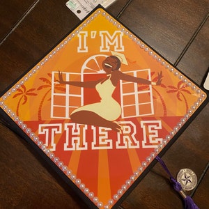 Grad Cap Topper Princess and the Frog Grad Cap I'm There Decorated Grad ...