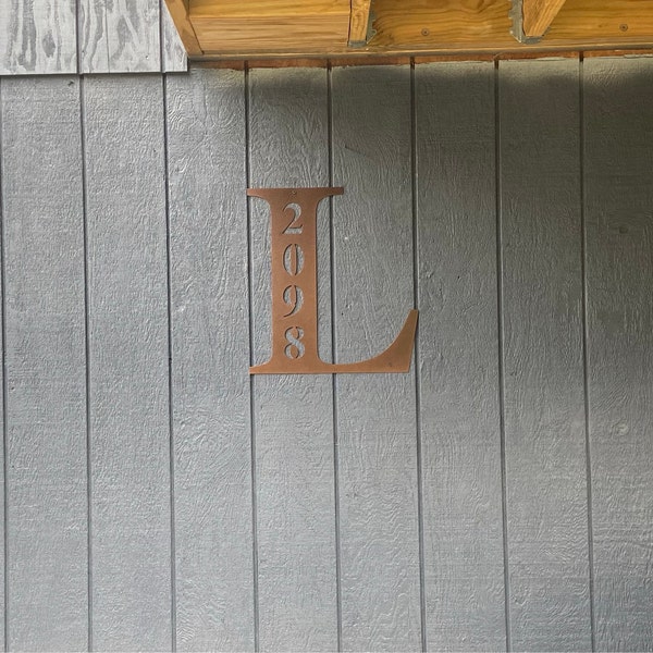 Custom Metal Address Sign, Last Name Letter, Address Plaque, Address ...