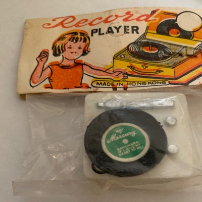 Vintage Mini Record Player With Records/toy Record Player/miniature ...