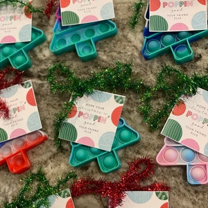 Christmas Pop It Gift Tags Personalized Pop It Tag Christmas | Etsy