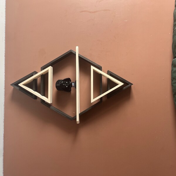 3D Floating Rectangular Shelf. XL Size. 28x 30x5.solid Wood Shelves ...