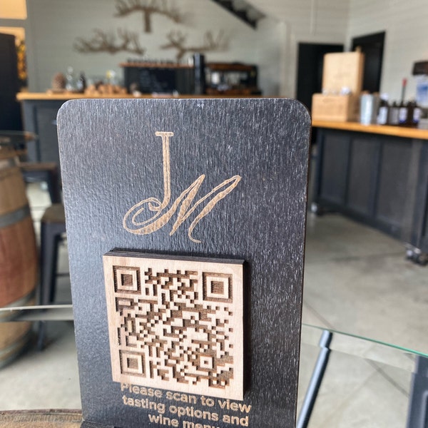 QR Code Menu Sign, Scan to View Menu, Cafe Bar QR Code Stand ...