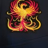 Red Gold Fire Phoenix Iron on Embroidery Patch Mtcoffinz Choose Size - Etsy