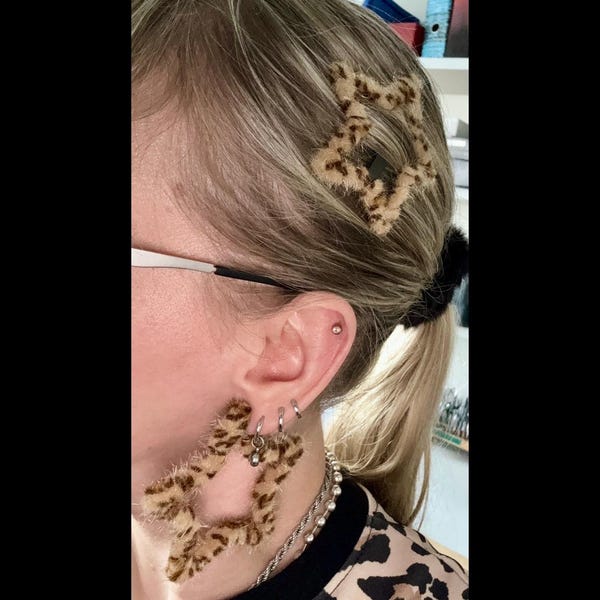 Y2K Vintage Multi Glitter Zebra Print Hoop Earrings | Mcbling ...