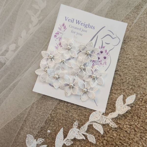 Veil Weights, Lilac Floral Veil Weights, Bridal, Elegant, Wedding ...