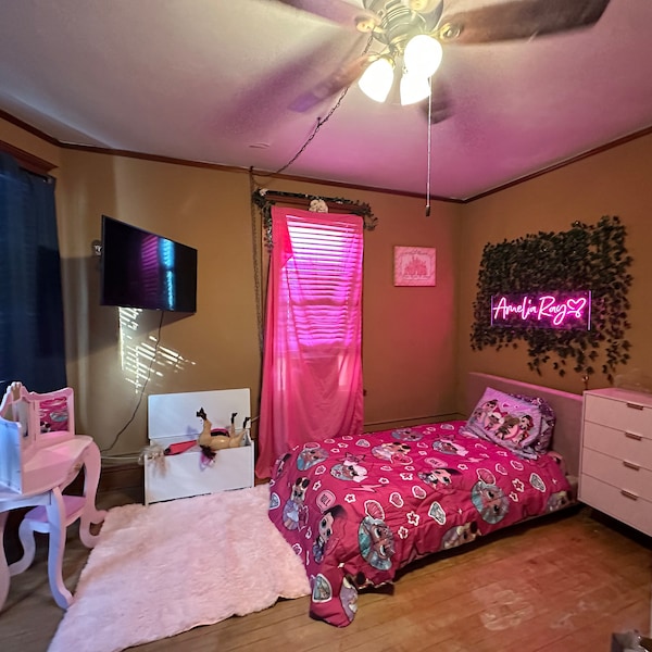 Custom Girl Room Neon Sign, Personalized Name Light, Name Neon Sign ...