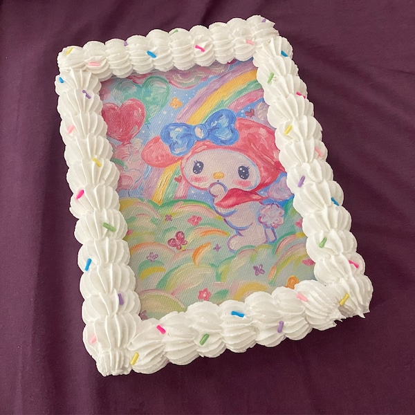 Fake Cake Photo Frame White With Colorful Sprinkles 4x6 / 5x7 / 8x10 ...