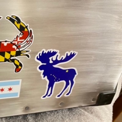 Moose Sticker State of Alaska Moose Silhouette Alaska Souvenir, Alaska ...